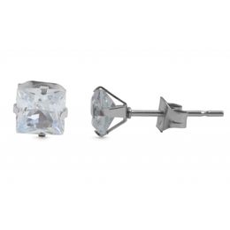 Adelia&acute;s Paar Ohrh&auml;nger ADELIA&acute;S "Damen Ohrstecker aus Edelstahl und Zirkonia", silber, Ohrringe, Damen, Damen, Edelstahl