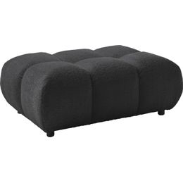 Polsterhocker Home Affaire "Cozy Bubble, mit eleganter Steppung, weich gepolstert, 108x73 cm", schwarz, B:108cm H:41cm T:73cm, 100% Polyester, Hocker, Polsterhocker, passend zum Sofa und dem drehbaren Sessel der Graceland-Serie