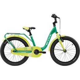 S'COOL Kinderfahrrad S&rsquo;COOL "S'COOL niXe 18-1S - Green/Lime" Gr. 28, gr&uuml;n, lime, Fahrr&auml;der, Kinder, 28cm, 18 Zoll (45,72cm), St&uuml;tzr&auml;der montierbar