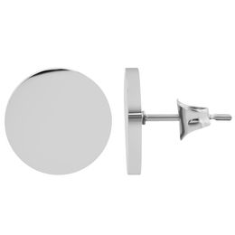 Adelia&acute;s Paar Ohrh&auml;nger ADELIA&acute;S "Unisex Ohrstecker aus Edelstahl &Oslash; 12 mm", silber, Ohrringe, Damen, Unisex, Edelstahl