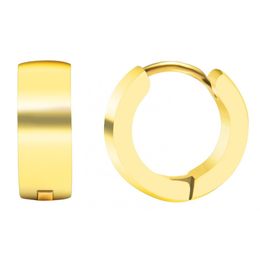Adelia&acute;s Paar Creolen ADELIA&acute;S "Damen Creolen aus poliertem Edelstahl &Oslash; 10 mm", silber, Ohrringe, Damen, Damen, Edelstahl