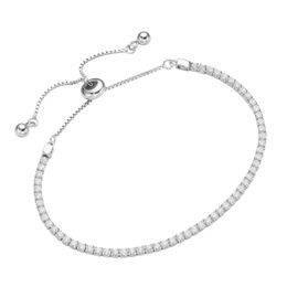 Armband Smart Jewel "Tennisarmband, Silber 925", wei&szlig;, Armb&auml;nder, Damen, onesize, Silber 925 (Sterlingsilber), Armband