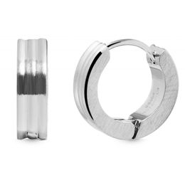 Adelia&acute;s Paar Creolen ADELIA&acute;S "Unisex Creolen aus mattem Edelstahl &Oslash; 9 mm", silber, Ohrringe, Damen, Unisex, Edelstahl