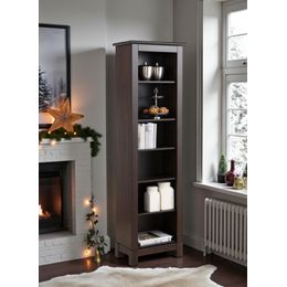 Standregal Home Affaire "Rauna", braun (dunkelbraun), B:57,4cm H:180cm T:38cm, Regale, Standregal, H&ouml;he 180 cm, aus massiver Kiefer, FSC-zertifiziert
