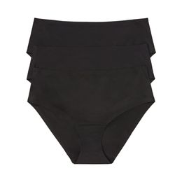Panty bonprix, Damen, Gr. 40/42 (M), 3 Stk., schwarz (3x schwarz), Obermaterial: 84% Polyamid, 16% Elasthan, Unterhosen Panty