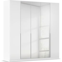 Dreht&uuml;renschrank OTTO HOME "Kleiderschrank Kleiderschr&auml;nke Schrank Garderobe AGORDO mit Glasfront", wei&szlig; (alpinwei&szlig;, glas kristallwei&szlig;), B:226cm H:229cm T:54cm, Holzwerkstoff, Schr&auml;nke, Dreht&uuml;renschrank, durchdachte Innenausstattung, in 7 Breiten und 2 H&ouml;hen MADE IN GERMANY