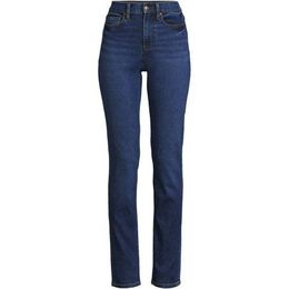 LANDS' END Straight Fit Recover High Waist Jeans, Damen,  Blau, Baumwoll-Mischung, by Lands' End