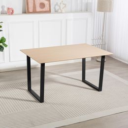 Esstisch Duo Collection "Tisch Nala", eiche natur nachbildung, schwarz, eiche natur nachbildung, B:140cm H:75cm T:90cm, Tische, Esstisch, stabiles Metallgestell