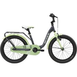 S'COOL Kinderfahrrad S&rsquo;COOL "S'COOL niXe 18-1S - Dark Grey/Pastel Green" Gr. 28, dunkelgrau, pastel gr&uuml;n, Fahrr&auml;der, Kinder, 28cm, 18 Zoll (45,72cm), St&uuml;tzr&auml;der montierbar