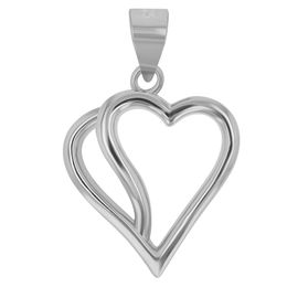 Adelia&acute;s Kettenanh&auml;nger ADELIA&acute;S "eleganter Herz Anh&auml;nger aus 925 Sterling Silber", silber, Schmuckanh&auml;nger, Damen, Silber 925 (Sterlingsilber), Kettenanh&auml;nger