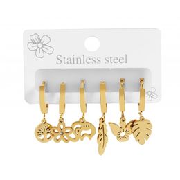 Adelia&acute;s Paar Creolen ADELIA&acute;S "Damen Creolen aus Edelstahl &Oslash; 5 mm", silber, Ohrringe, Damen, Damen, Edelstahl