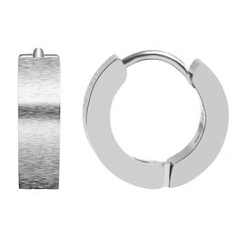Adelia&acute;s Paar Creolen ADELIA&acute;S "Unisex Creolen aus mattem Edelstahl &Oslash; 8 mm", silber, Ohrringe, Damen, Unisex, Edelstahl