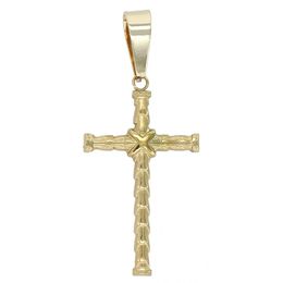 Adelia&acute;s Kettenanh&auml;nger ADELIA&acute;S "trendiger Kreuz Anh&auml;nger aus Edelstahl", gold, Schmuckanh&auml;nger, Damen, Edelstahl, Kettenanh&auml;nger