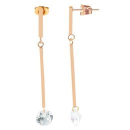 Adelia&acute;s Paar Ohrh&auml;nger ADELIA&acute;S "Damen Ohrstecker aus poliertem Edelstahl", silber, Ohrringe, Damen, Damen, Edelstahl