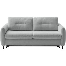 2,5-Sitzer Home Affaire "Clevina, Schlafsofa mit Kaltschaummatratze, Breite 196 cm", grau, B:196cm H:84cm T:102cm, 100% Polyester, Sofas, Sofa & Bett in einem &ndash; kinderleicht ausklappbar & freistellbar im Raum