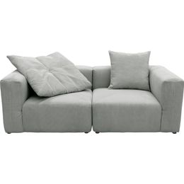 2-Sitzer Home Affaire "Gerrid", grau (hellgrau), B:216cm H:69cm T:108cm, 100% Polyester, Sofas, im Cordbezug, bestehend aus zwei Eckelementen