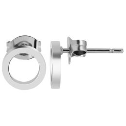 Adelia&acute;s Paar Ohrh&auml;nger ADELIA&acute;S "Damen Ohrstecker aus poliertem Edelstahl &Oslash; 8 mm", silber, Ohrringe, Damen, Damen, Edelstahl