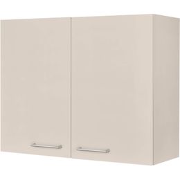 H&auml;ngeschrank Nobilia "Laser", vormontiert, mit zwei Einlegeb&ouml;den", front: sand, korpus: sand, B:90cm H:72cm T:37,2cm, Schr&auml;nke, H&auml;ngeschrank, Breite 90 cm