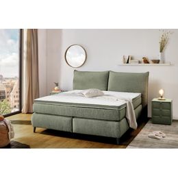 Jockenh&ouml;fer Boxspringbett JOCKENH&Ouml;FER GRUPPE "Hacienda, Breite 180cm,erh&auml;ltlich in verschiedenen Farben", gr&uuml;n 432, 13, B:210cm L:230cm, Bezug Bett: Flachgewebe (100% Polyester);Topper und Matratzenspiegel: 100% Polyester, Komplettbetten, Boxspringbett, 7-Zonen-TTFK-Matratze, KS-Topper, verschiedene H&auml;rtegrade w&auml;hlbar