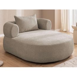 XXL-Sessel Home Affaire "LUSSAC Loveseat extra tief, gro&szlig;e Sitzfl&auml;che, Ma&szlig;e B/T/H: 123/158/78cm", beige, B:123cm H:78cm T:157,5cm, 100% Polyester, Sessel, XXL-Sessel, hoher Sitzkomfort und modernes Design, Sofa ohne Bettfunktion