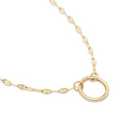 Charm-Kette Tamaris "Schmuck Geschenk Edelstahl Charm Halskette The Lip Chain", gelbgoldfarben, Halsketten, Damen, Edelstahl, L: 45 B: 0,5mm, B:0,5mm