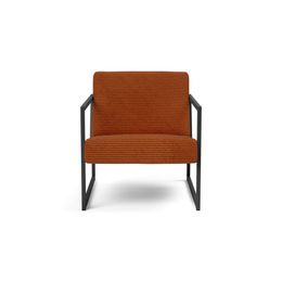 Cocktailsessel INNOVATION LIVING &trade; "Vikko Designsessel, bequem, Industriedesign", dunkelorange, B:61cm H:69cm T:82cm, Sessel, Cocktailsessel, moderner Stuhl, Sitz und R&uuml;cken aus hochelastischem Schaum