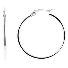 Adelia&acute;s Paar Creolen ADELIA&acute;S "Damen Creolen aus poliertem Edelstahl", silber, Ohrringe, Damen, Damen, Edelstahl