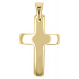 Adelia&acute;s Kettenanh&auml;nger ADELIA&acute;S "moderner Kreuz Anh&auml;nger aus Edelstahl", gold, Schmuckanh&auml;nger, Damen, Edelstahl, Kettenanh&auml;nger