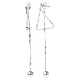 Adelia&acute;s Paar Ohrh&auml;nger ADELIA&acute;S "Damen Ohrstecker aus poliertem Edelstahl", silber, Ohrringe, Damen, Damen, Edelstahl