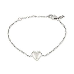 Armband Copenhagen Studios "Schmuck Geschenk Edelstahl Armkette Balloon Hearts", silberfarben, Armb&auml;nder, Damen, 20cm, Edelstahl, Armband