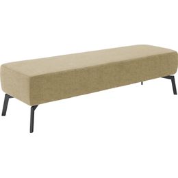 Hockerbank Home Affaire "Siva, modern & stylisch, Breite 52 cm", butter, B:152cm H:38cm T:47cm, 85% Polyester, 15% Viskose, Hocker, weicher Sitz, freistehend & saugroboterfreundliche H&ouml;he