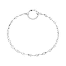 Charm-Armband Tamaris "Schmuck Geschenk Edelstahl Charm Armkette Lip Chain", edelstahlfarben, Armb&auml;nder, Damen, 18cm, Edelstahl, Charm-Armband