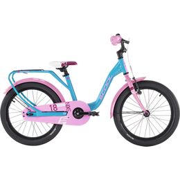 S'COOL Kinderfahrrad S&rsquo;COOL "S'COOL niXe 18-1S - Ocean/Pink" Gr. 28, ocean, pink, Fahrr&auml;der, Kinder, 28cm, 18 Zoll (45,72cm), St&uuml;tzr&auml;der montierbar