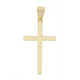 Adelia&acute;s Kettenanh&auml;nger ADELIA&acute;S "trendiger Kreuz Anh&auml;nger aus 925 Sterling Silber", gold, Schmuckanh&auml;nger, Damen, Silber 925 (Sterlingsilber), Kettenanh&auml;nger