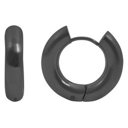 Adelia&acute;s Paar Creolen ADELIA&acute;S "Damen Creolen aus mattem Edelstahl &Oslash; 12 mm", silber, Ohrringe, Damen, Damen, Edelstahl