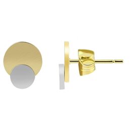 Adelia&acute;s Paar Ohrh&auml;nger ADELIA&acute;S "Damen Ohrstecker aus poliertem Edelstahl", gold, Ohrringe, Damen, Damen, Edelstahl
