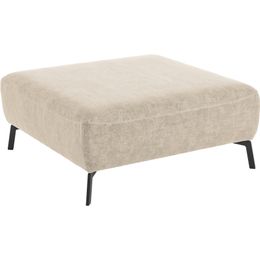 Hocker Home Affaire "Liora, weich gepolstert, saugroboterfreundlich, 100x100 cm", champagner, Hocker, B/H/T: 100cm x 44cm x 100cm, Chenille, 5, 9% Viskose, 34, 4% Polyacryl, 59, 7% Polyester, Hocker, passend zum 2,5- & 3-Sitzer Sofa der Liora-Serie, B:100cm H:44cm T:100cm