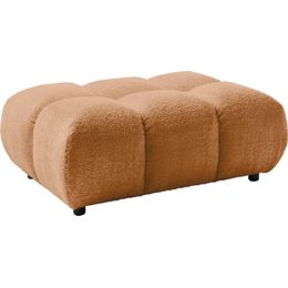 Polsterhocker Home Affaire "Cozy Bubble, mit eleganter Steppung, weich gepolstert, 108x73 cm", rusty, B:108cm H:41cm T:73cm, 100% Polyester, Hocker, Polsterhocker, passend zum Sofa und dem drehbaren Sessel der Graceland-Serie