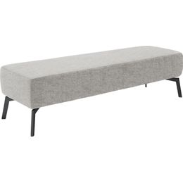 Hockerbank Home Affaire "Siva, modern & stylisch, Breite 52 cm", light, grau, B:152cm H:38cm T:47cm, 85% Polyester, 15% Viskose, Hocker, weicher Sitz, freistehend & saugroboterfreundliche H&ouml;he