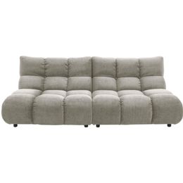 3-Sitzer Home Affaire "Cozy Bubble, mit eleganter Steppung, Breite 220cm", silber, B:220cm H:85cm T:108cm, Sofas, stilvolles Design & hoher Sitzkomfort f&uuml;r dein Zuhause