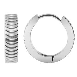 Adelia&acute;s Paar Creolen ADELIA&acute;S "Damen Creolen aus poliertem Edelstahl &Oslash; 12 mm", silber, Ohrringe, Damen, Damen, Edelstahl