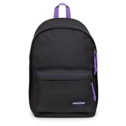 Freizeitrucksack Eastpak "BACK TO WORK", Gr. B/H/T: 29,5cm x 43cm x 25cm, schwarz, lila, Textil, Basic, Rucks&auml;cke Freizeitrucksack, Schulrucksack, Businessrucksack mit separatem Laptopfach