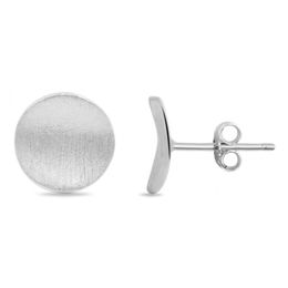 Adelia&acute;s Paar Ohrh&auml;nger ADELIA&acute;S "Damen Ohrstecker aus mattem 925 Sterling Silber &Oslash; 10 mm", silber, Ohrringe, Damen, Damen, Silber 925 (Sterlingsilber)