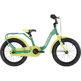S'COOL Kinderfahrrad S&rsquo;COOL "S'COOL niXe 16-1S - Green/Lime" Gr. 24, gr&uuml;n, lime, Fahrr&auml;der, Kinder, 24cm, 16 Zoll (40,64cm), St&uuml;tzr&auml;der montierbar