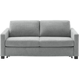 Schlafsofa Home Affaire "Vionelle, 2,5-Sitzer mit Kaltschaummatratze nach Wahl, Breite 186 cm", grau, B:186cm H:81cm T:98cm, 100% Polyester, Sofas, Schlafsofa, Dauerschl&auml;fer mit wahlweise Standard- oder Premium-Matratze