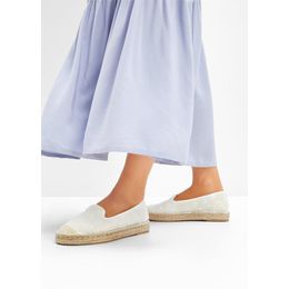 bonprix Espadrilles mit Stickerei, beige, Vegan