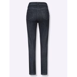 5-Pocket-Jeans Lady, Damen, Gr. 52, Normalgr&ouml;&szlig;en, blau (dunkelblau), 79% Baumwolle, 19% Polyester, 2% Elasthan, unifarben, lang, Jeans 5-Pocket-Jeans