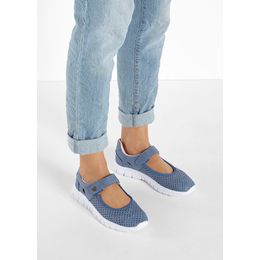 bonprix Komfort-Mary-Janes mit leichter Sohle, blau, Vegan