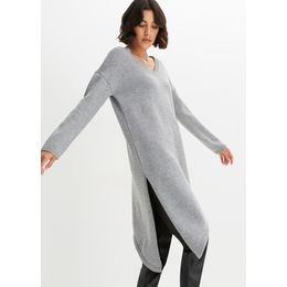 bonprix Long-Pullover, grau