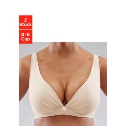 B&uuml;gel-BH Petite Fleur, Damen, Gr. 75, Cup D, rosa (toffee, schwarz), Microtouch, Obermaterial: 87% Polyamid, 13% Elasthan, BHs BH BH-Set B&uuml;gel-BH, f&uuml;r ein tiefes Dekollet&eacute;
